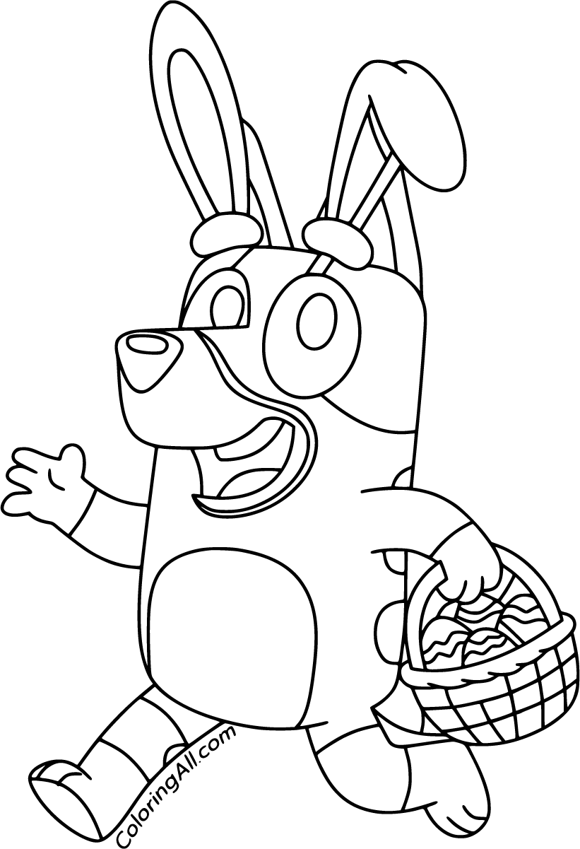 Bluey Easter Coloring Pages (14 Free Printables) - ColoringAll