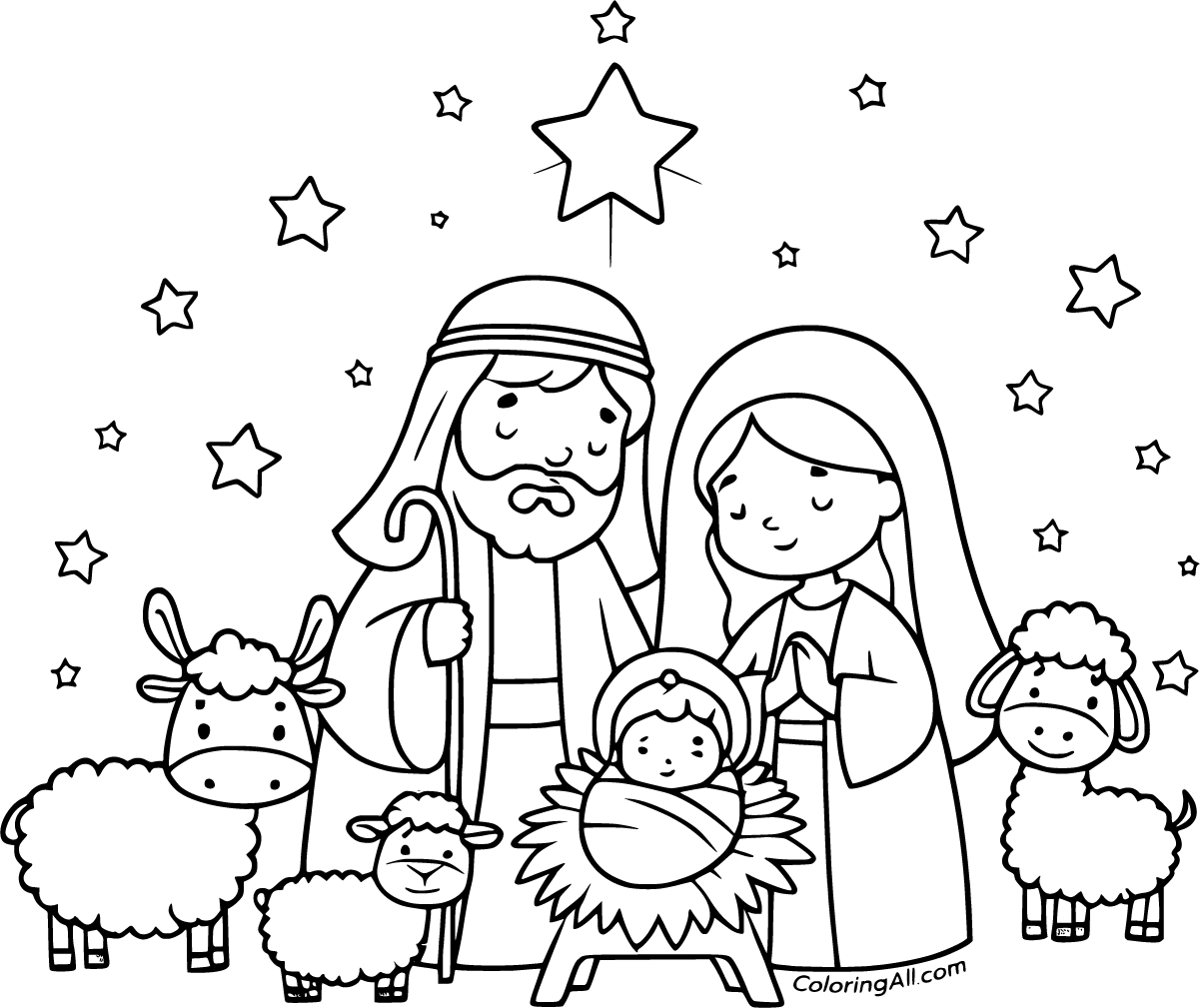 Nativity Coloring Pages (11 Free Printables) - ColoringAll