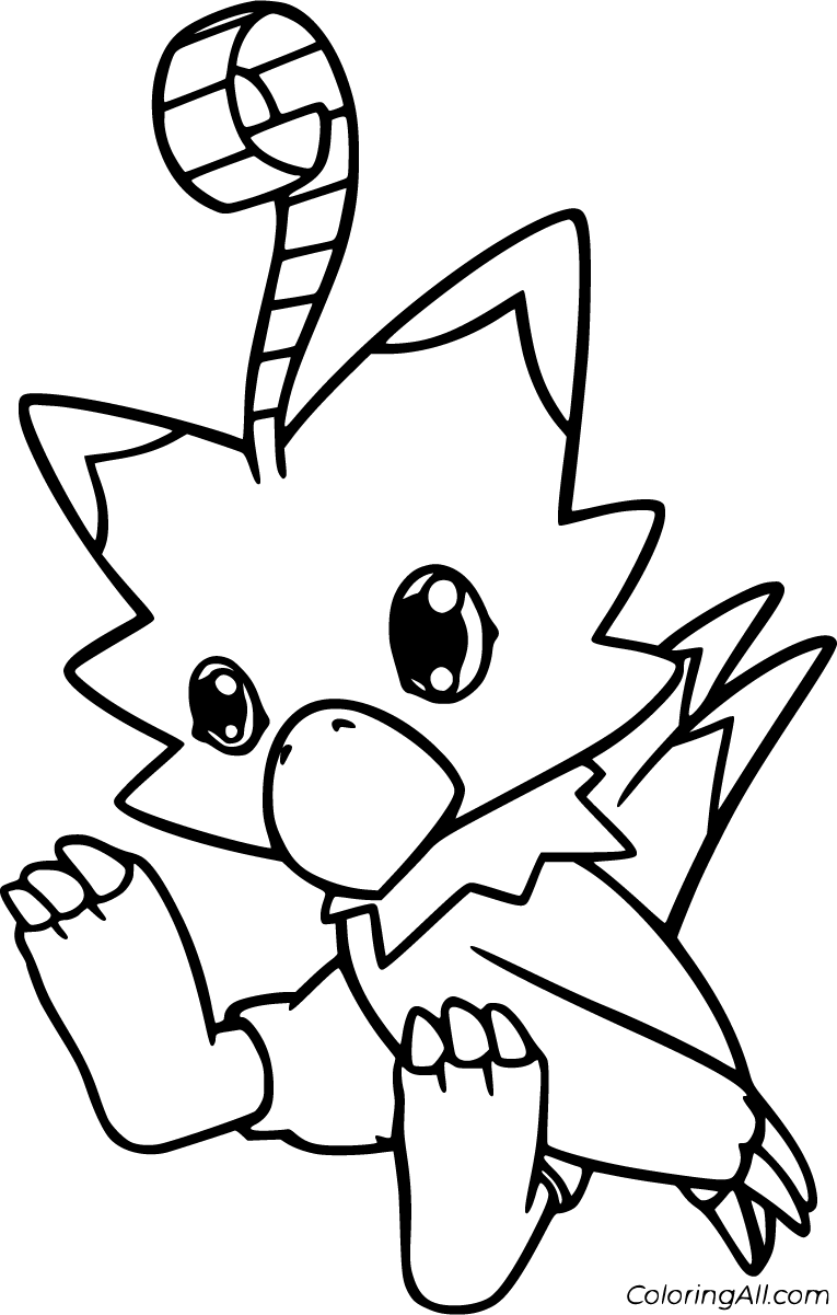 Digimon Coloring Patamon Kleurplaat Coloriages Animaatjes Picgifs ...