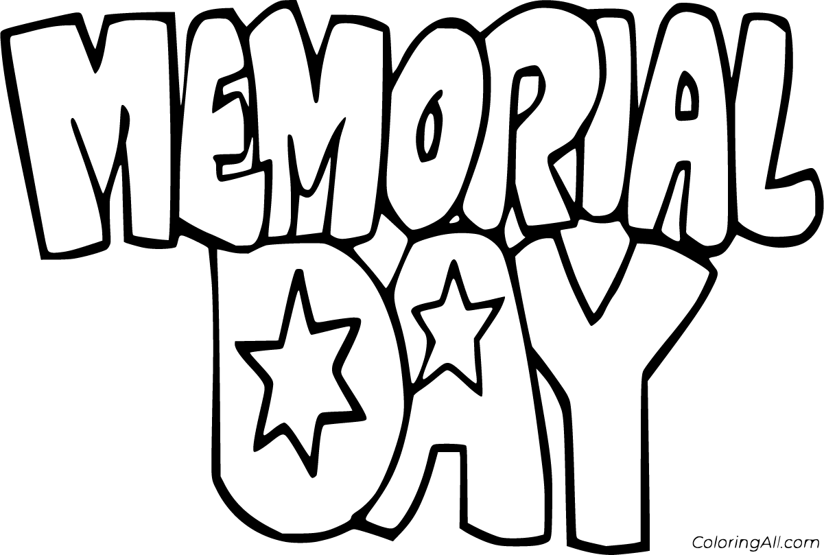 Memorial Day Coloring Pages ColoringAll
