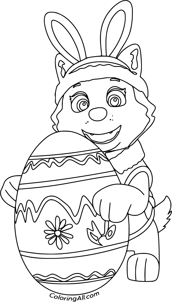 Paw Patrol Easter Coloring Pages (29 Free Printables) - ColoringAll