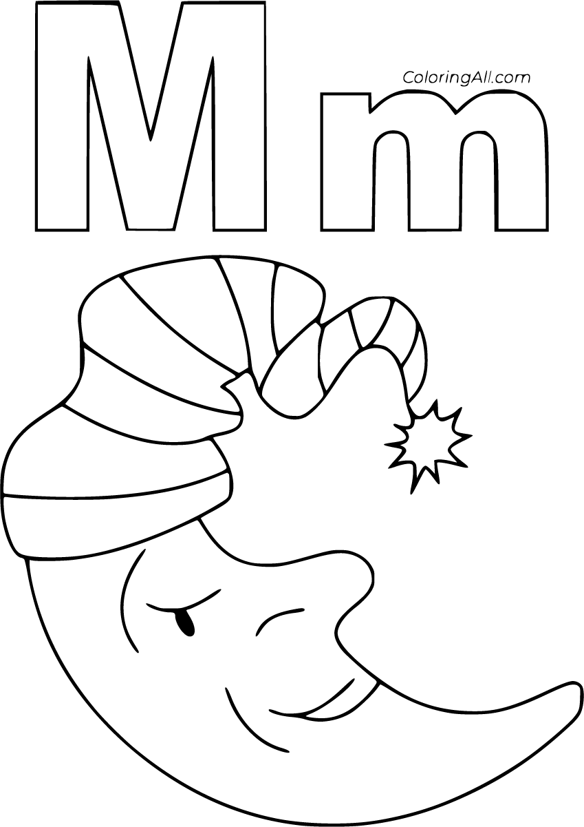 Letter M Coloring Pages ColoringAll