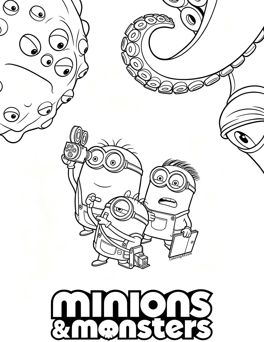 Minions & Monsters Coloring Pages (11 Free Printables) - ColoringAll